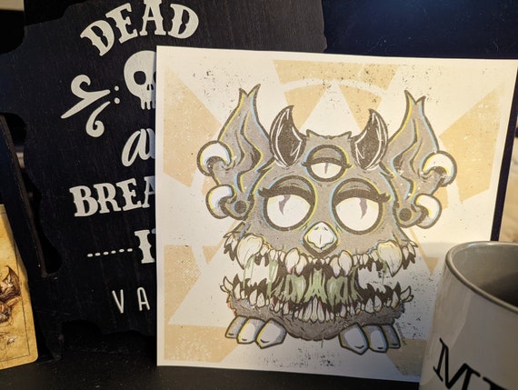 Furby Print Spooky Furby Art Print 8x8 - Etsy