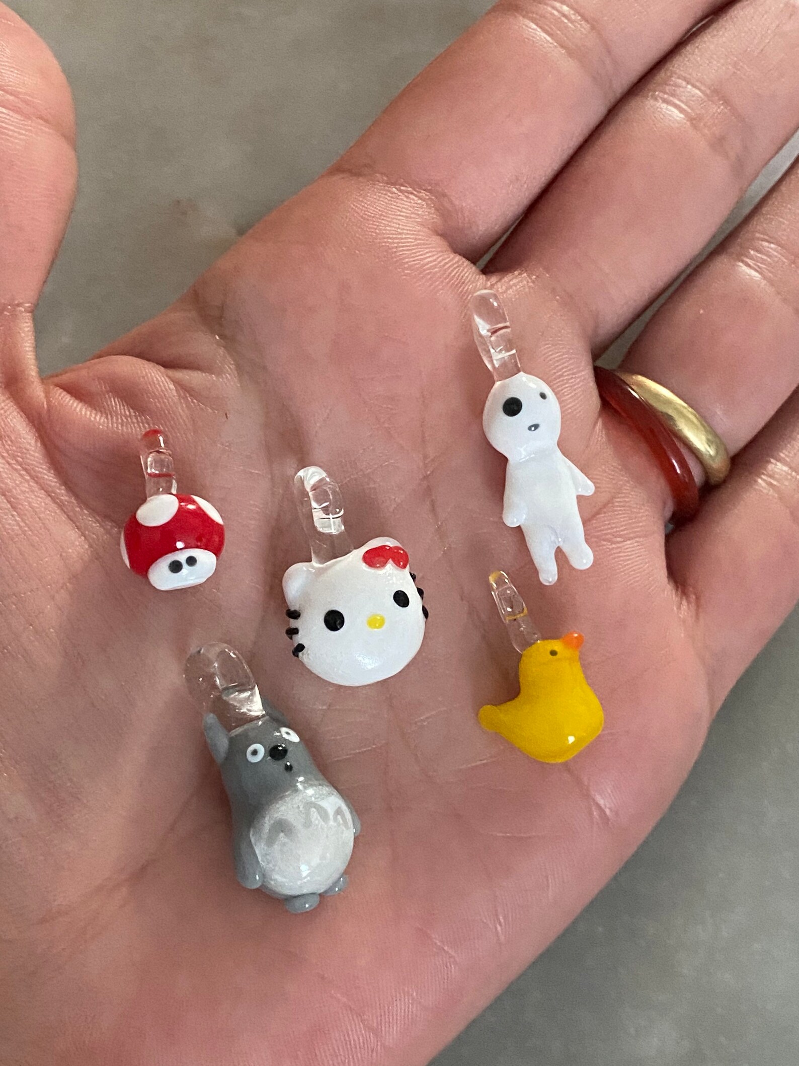 Kodama Miniature Glass Charm Necklace - Etsy