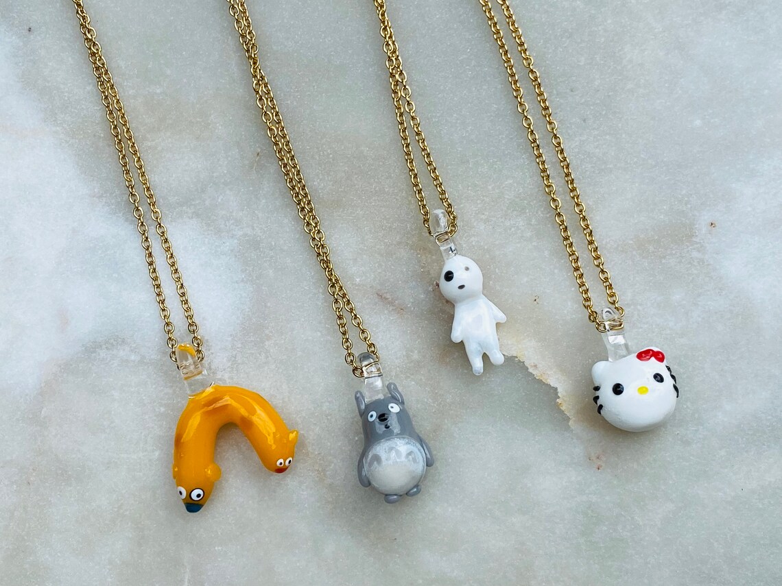 Kodama Miniature Glass Charm Necklace - Etsy