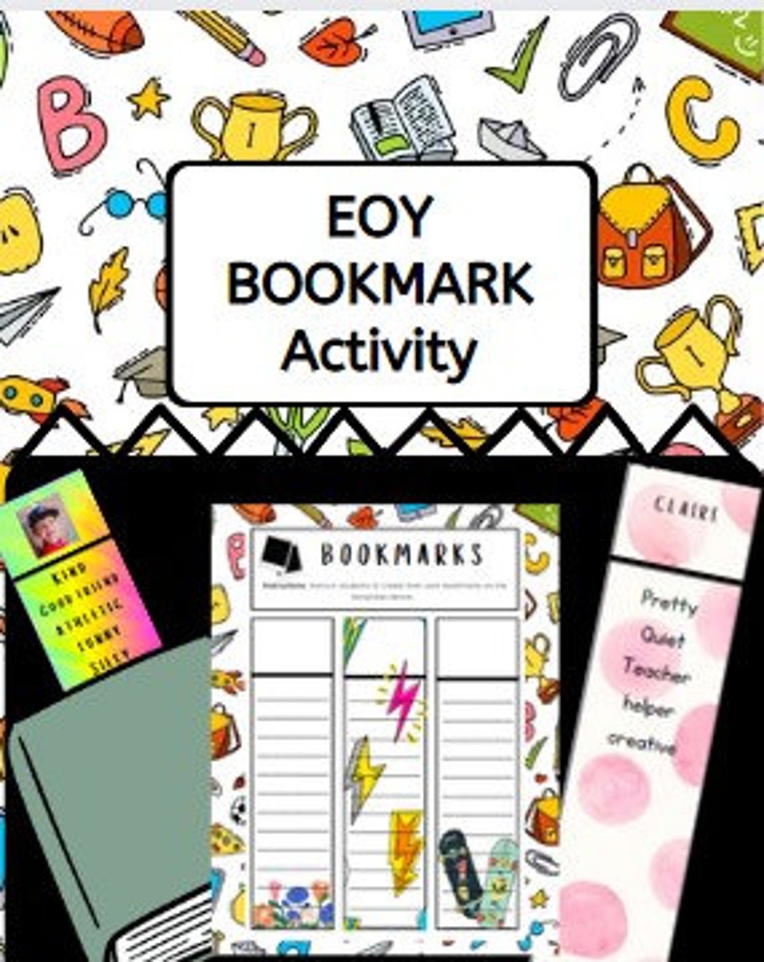 End of Year Bookmarks Activity - Etsy