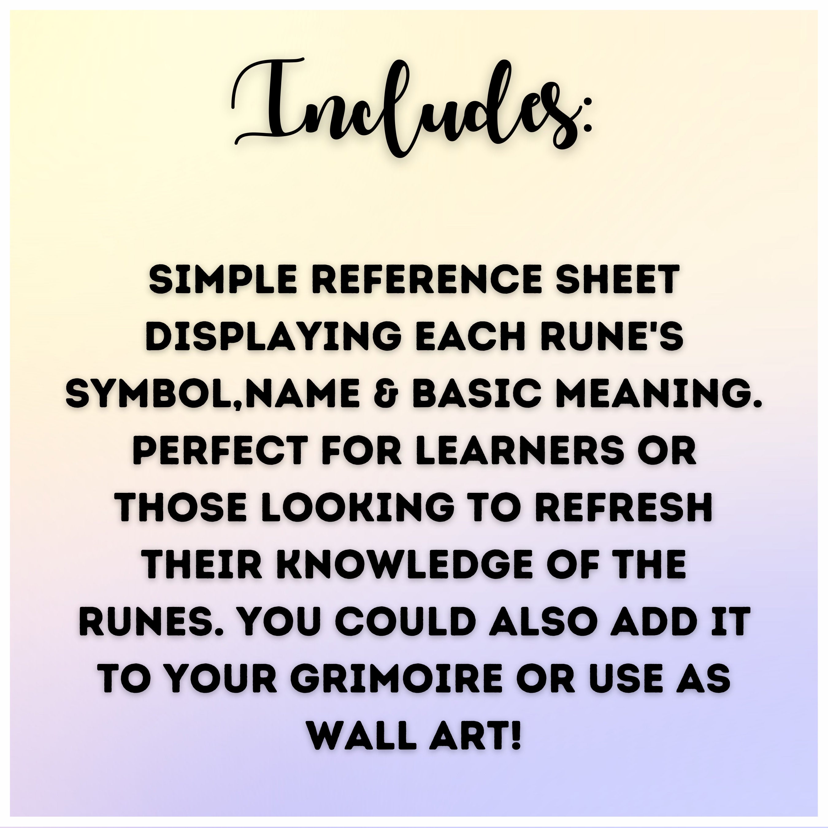 Elder Futhark Cheat Sheet PDF Printable - Etsy Australia