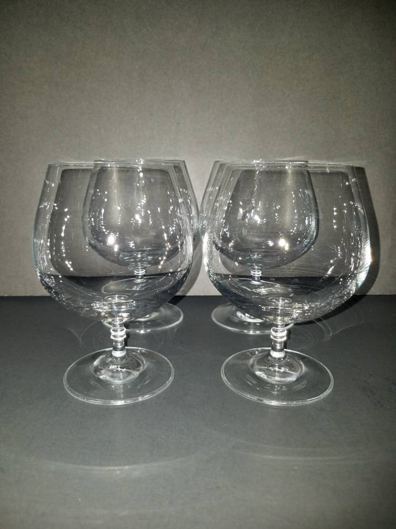 Vintage Brandy/ Cognac Crystal Glasses Set of 4. Elegant - Etsy