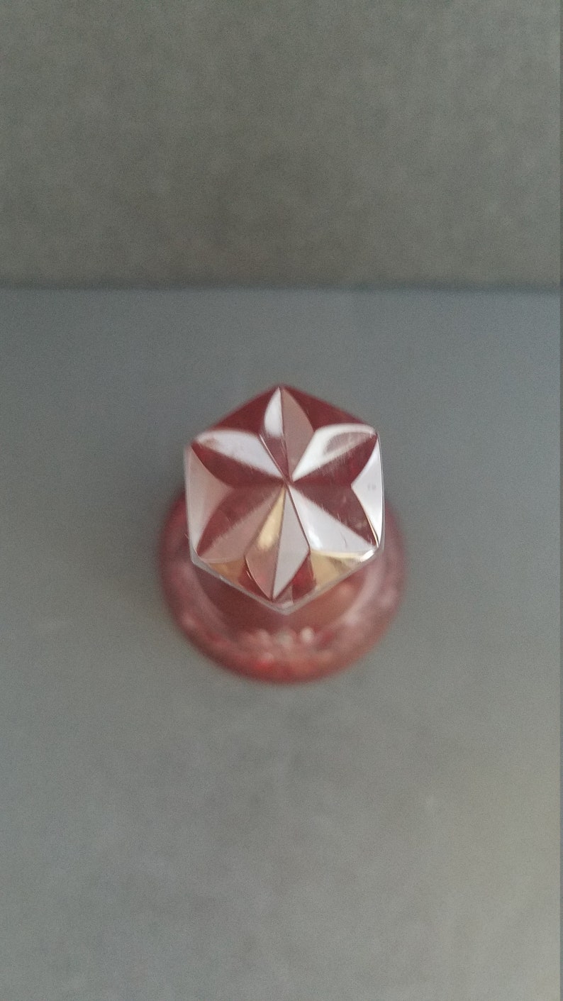 Vintage Bohemian Ruby Red Crystal Bell. Decorative Crystal Bell. Art ...