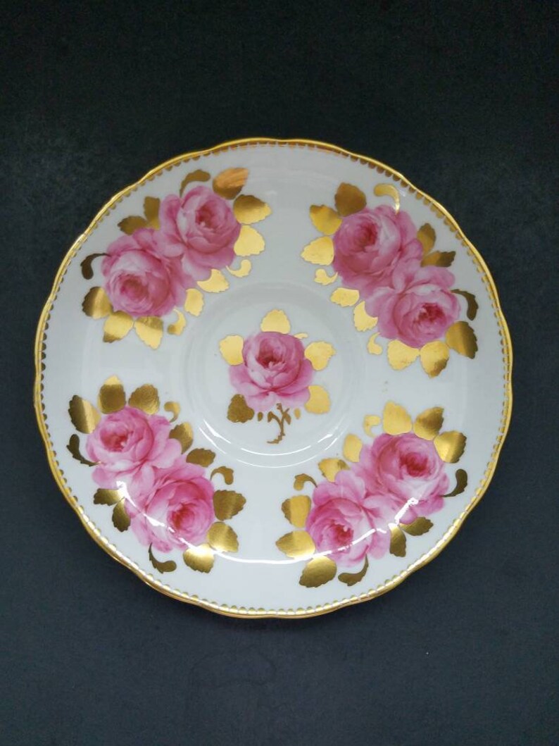 Vintage Royal Chelsea China Saucer Cabbage Roses Very Rare - Etsy