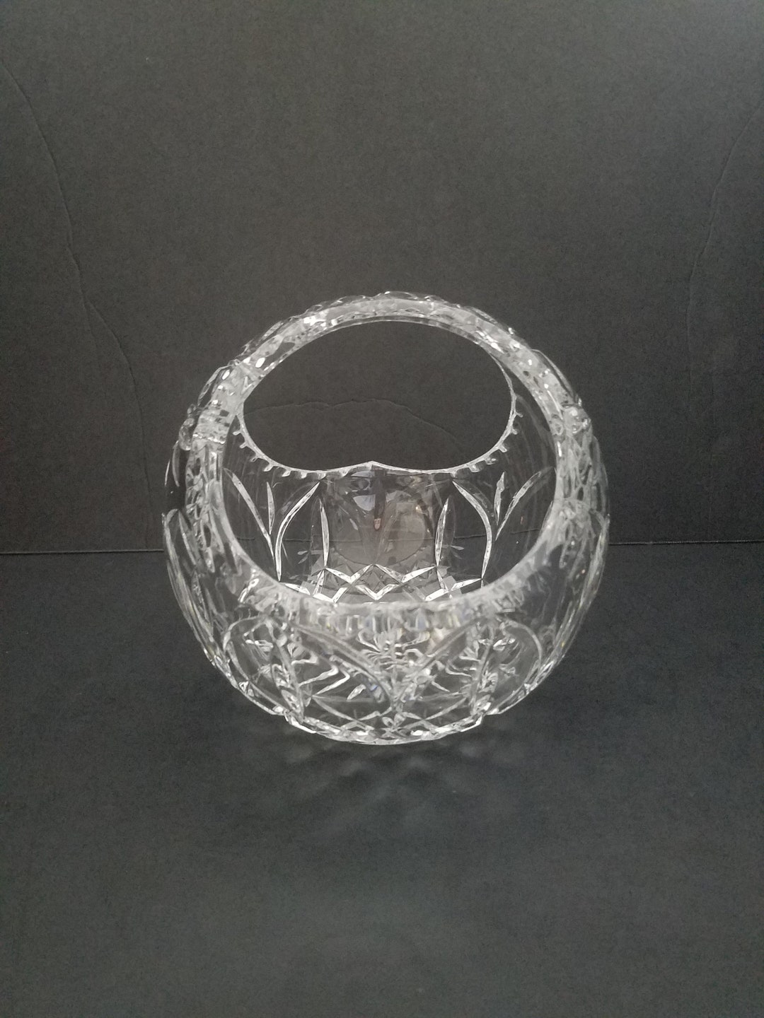Vintage Heavy Cut Crystal Candy Bowl. Candy Dish. Bohemia Crystal ...