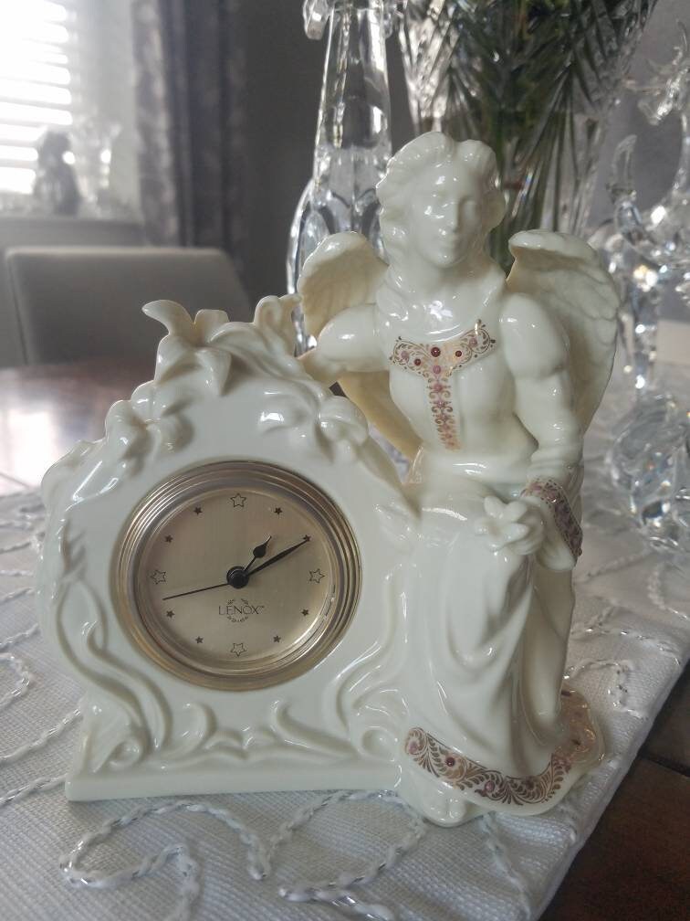 Lennox China Angel Clock Jewel, Nativity Collection. Vintage Porcelain ...