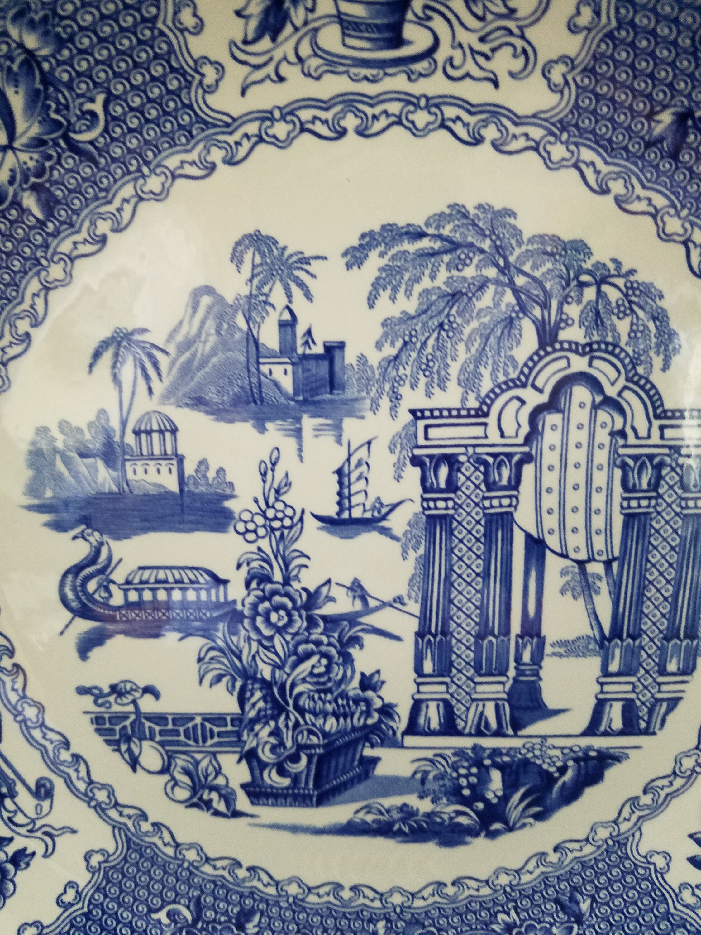 The Spode Blue Room Collection Pagoda Serving Pasta Bowl. Vintage ...