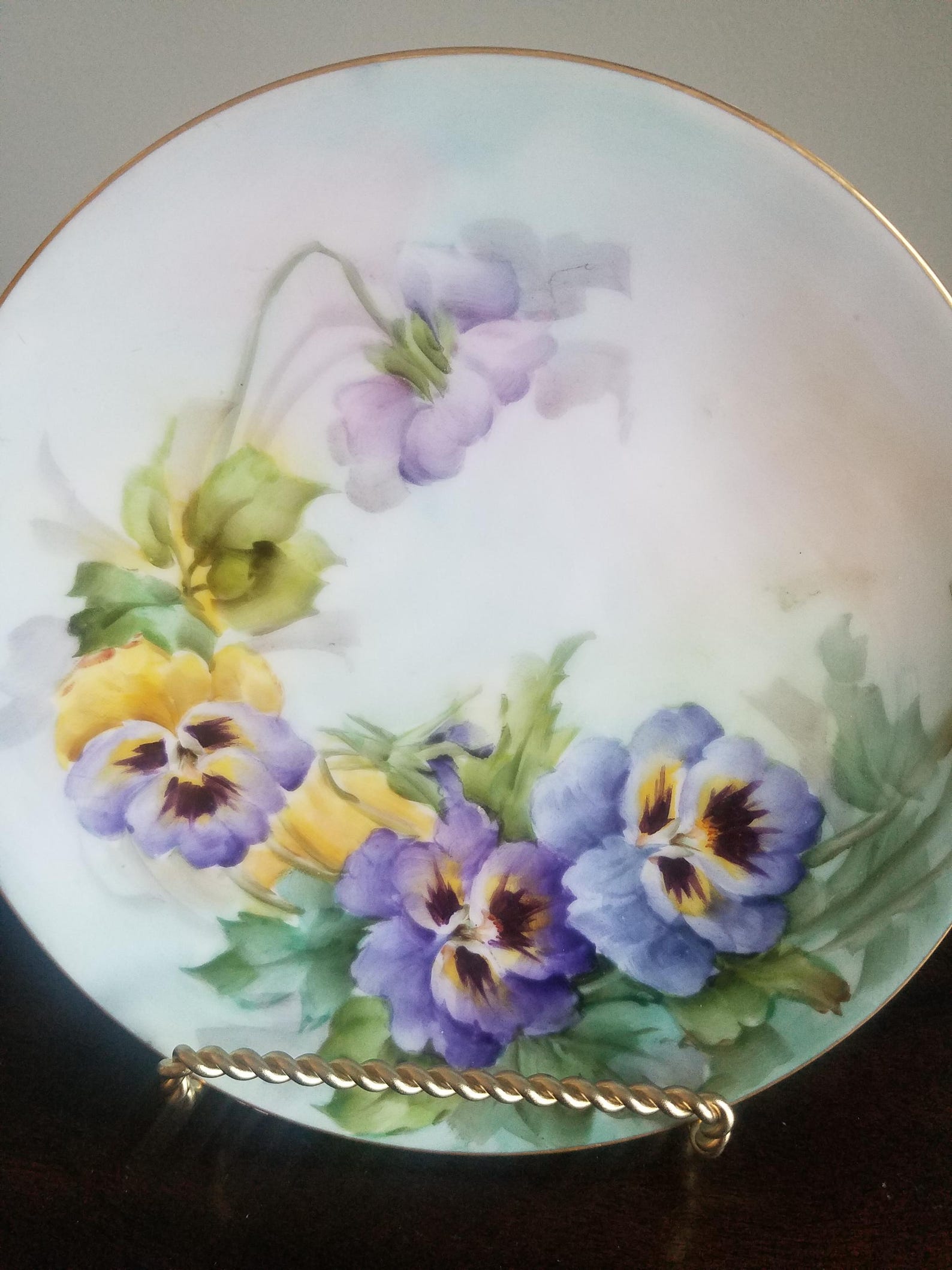 Vintage Small Decorative China Plate Hand Painted Violets . Collectible ...