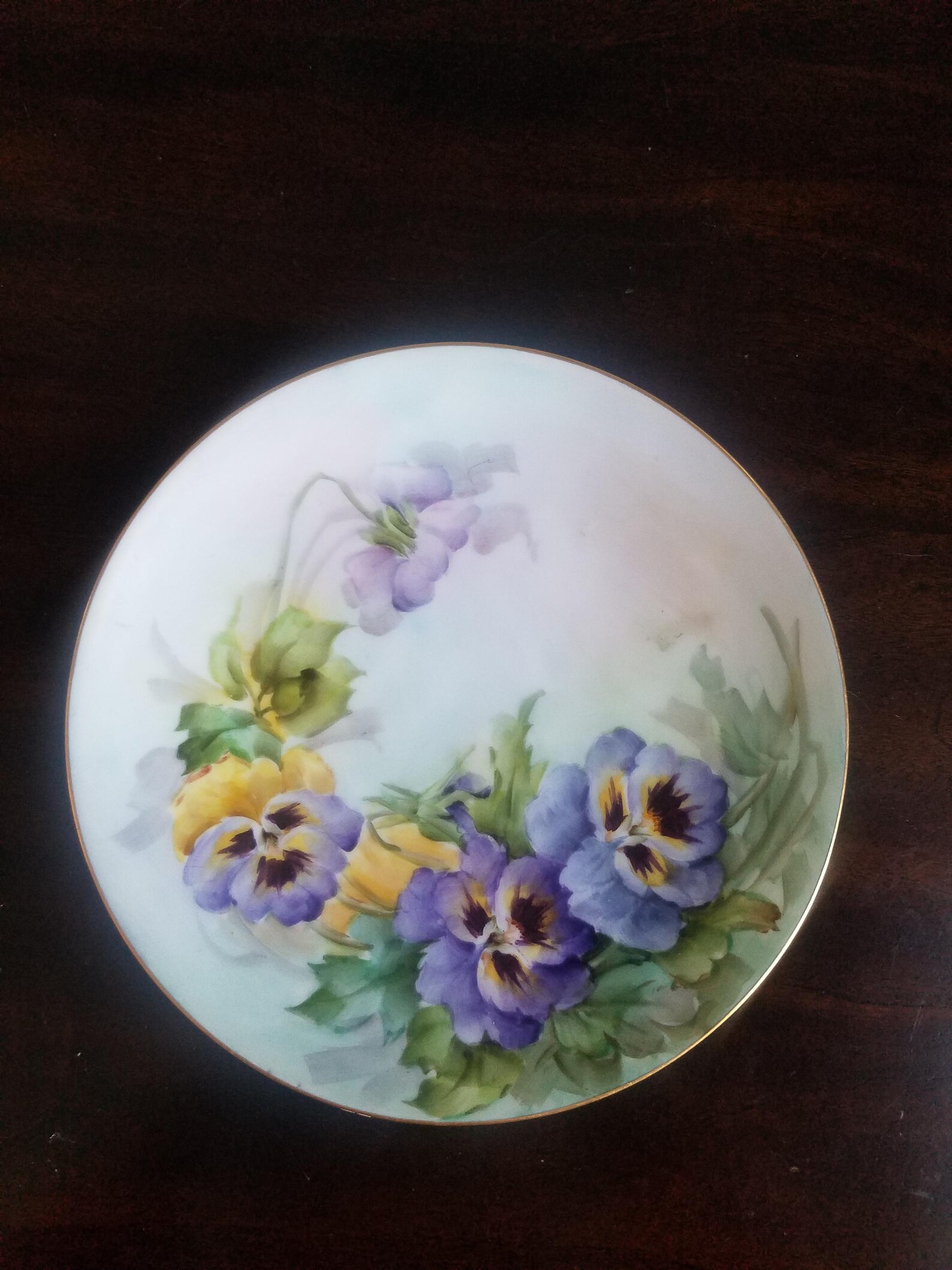 Vintage Small Decorative China Plate Hand Painted Violets . Collectible ...
