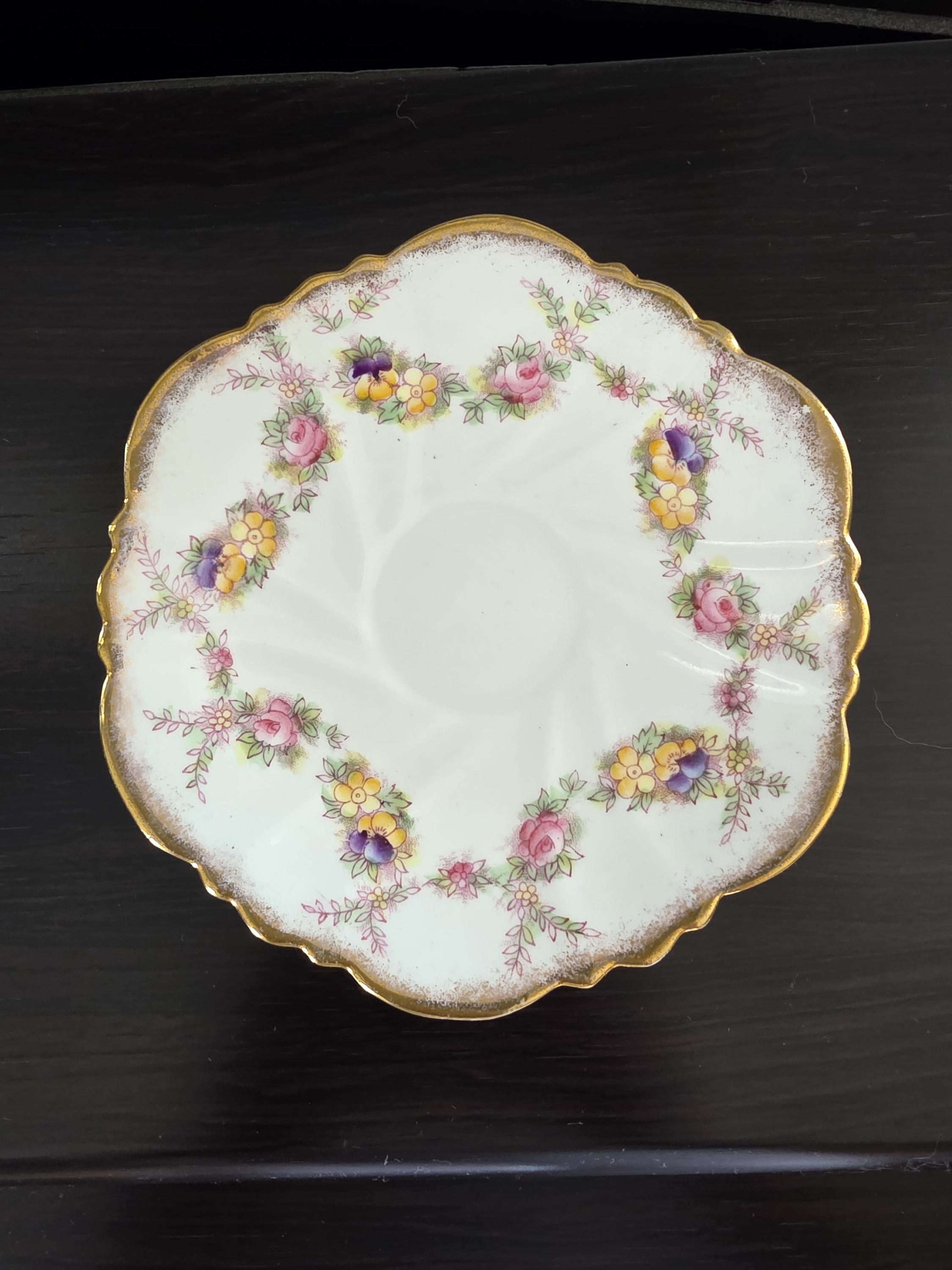 Vintage Antique Bone China Trio Tea Set Balmoral Bone China R&D England ...