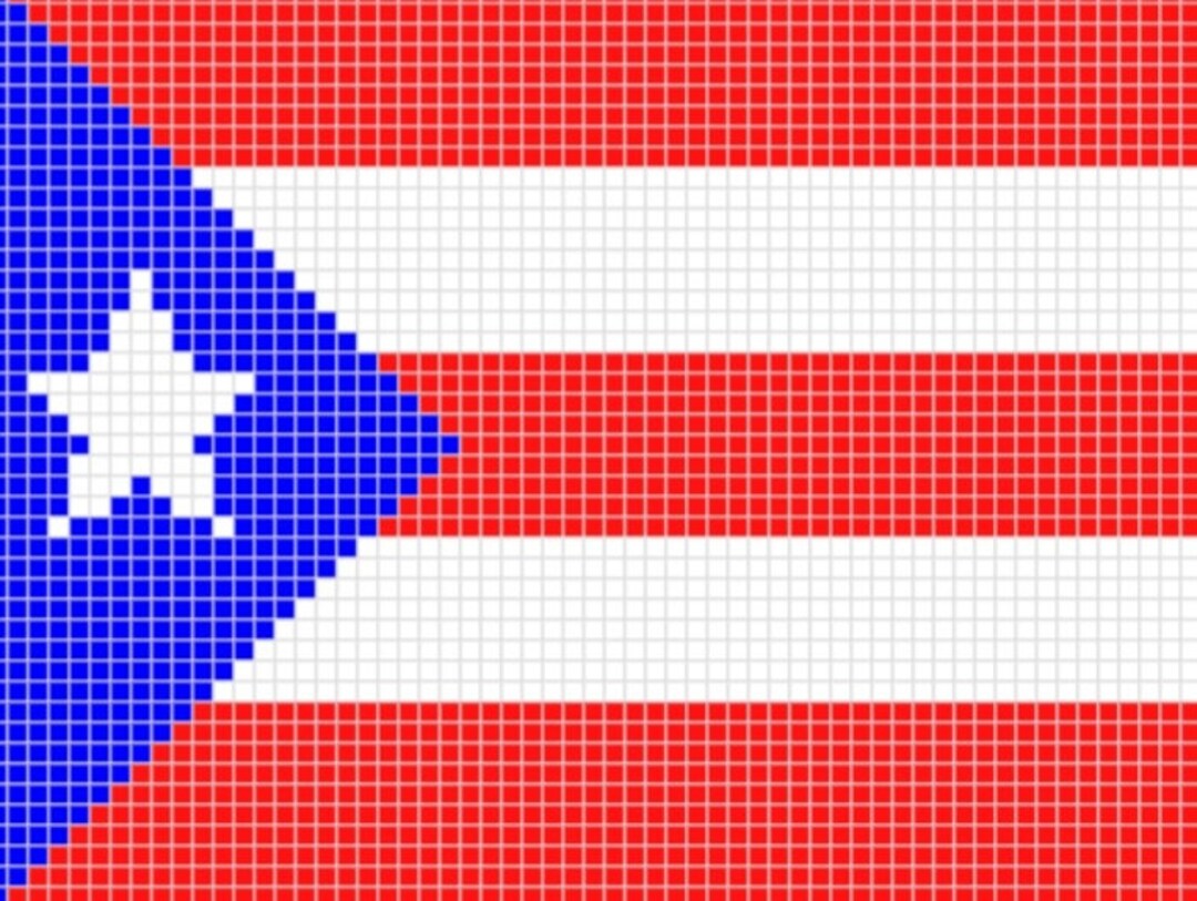 Puerto Rico Flag C2C Crochet Graph and Written Pattern - Etsy