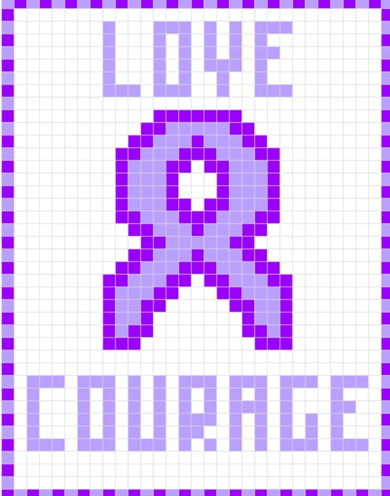 All Cancer C2C Crochet Graph and Written Pattern - Etsy