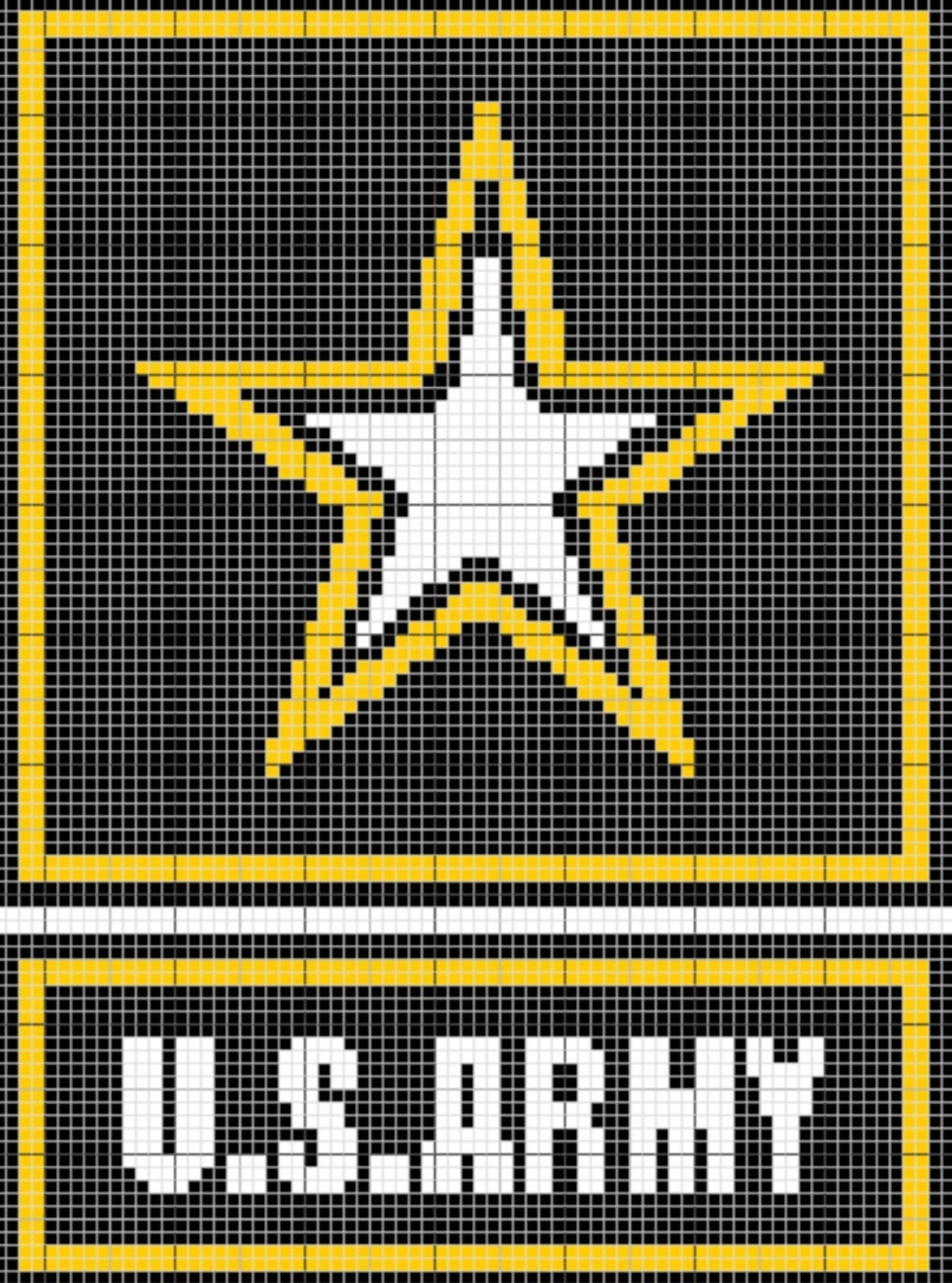 United States Army C2C Crochet Graph and Written Pattern - Etsy