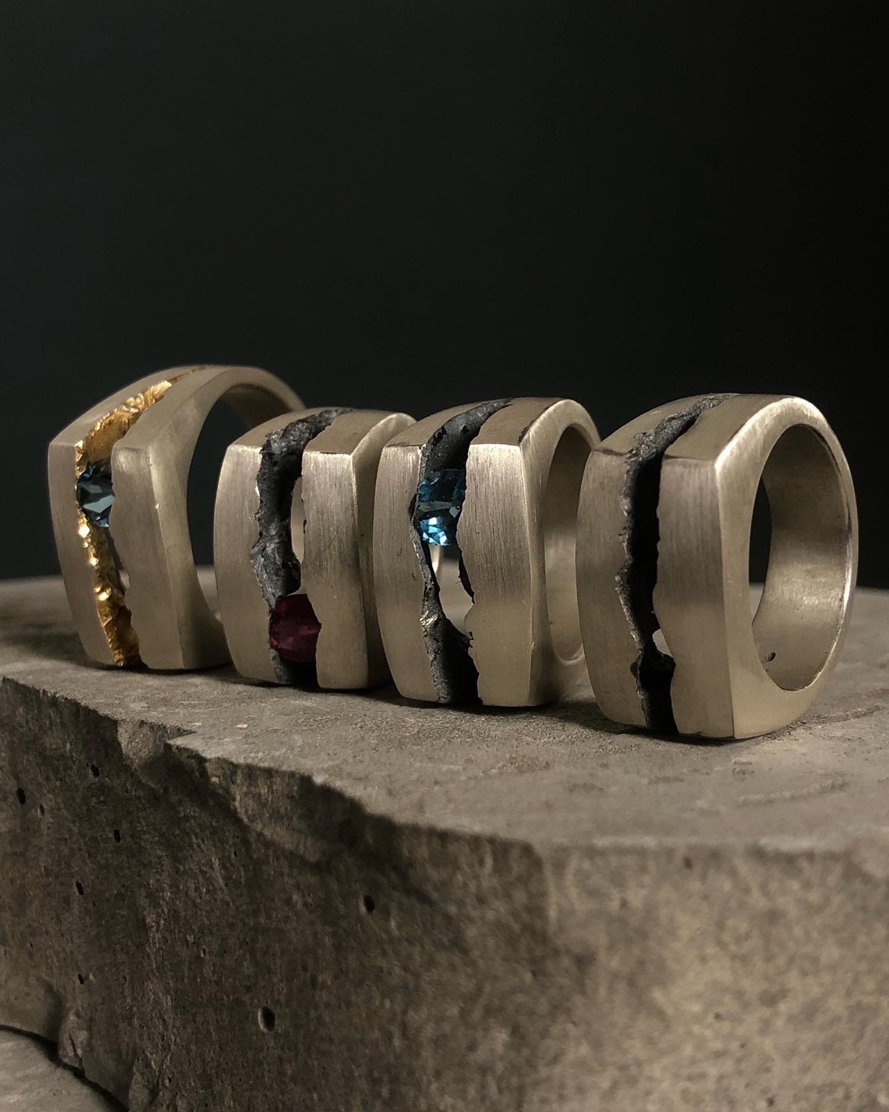Ukrainian Silver Ring With a Dark Fault, Symbol of Ukrainian Ruins ...