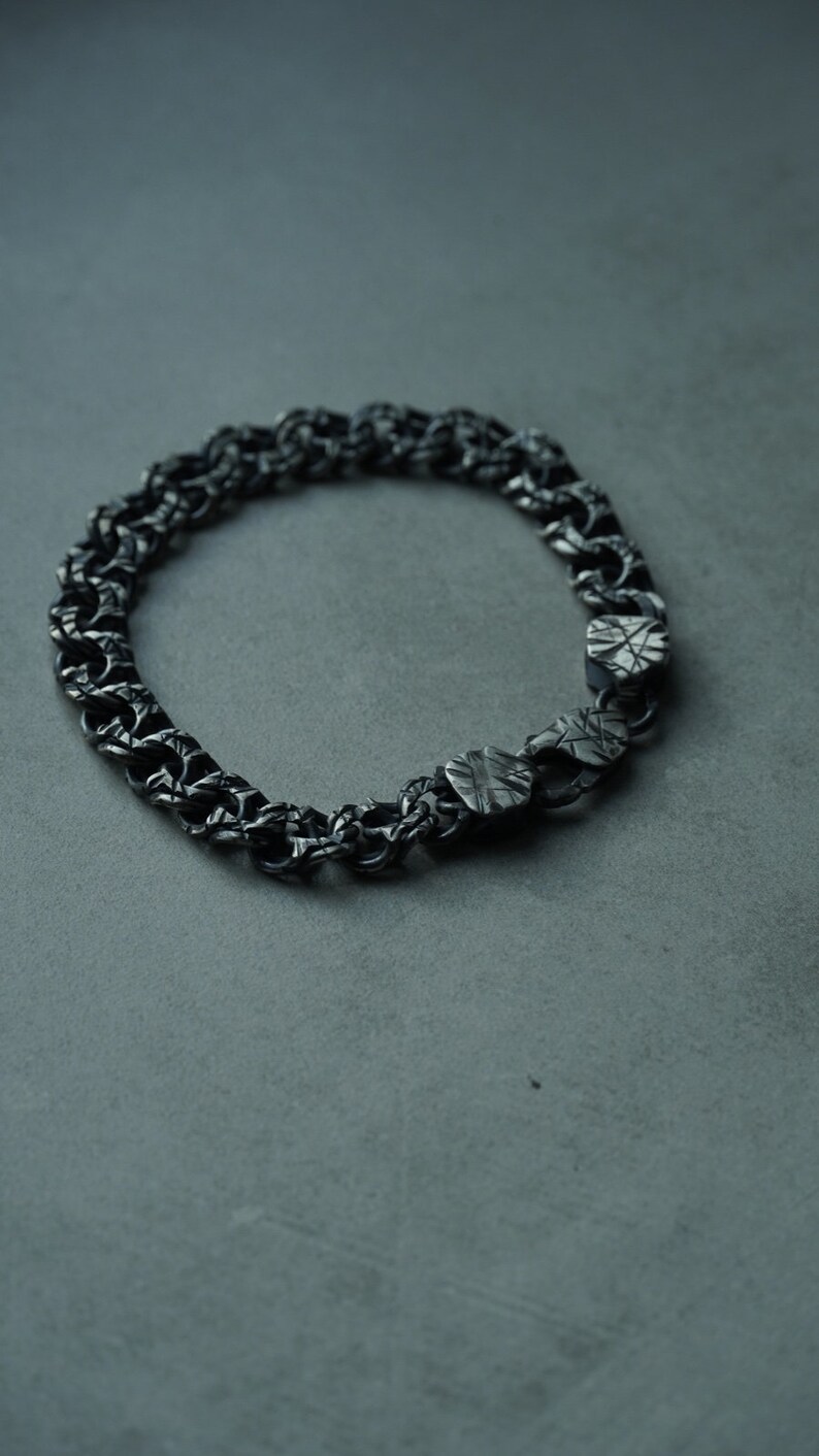 925' Sterling Silver Men's Bracelet, Stylish Chain Bracelet, Men's ...