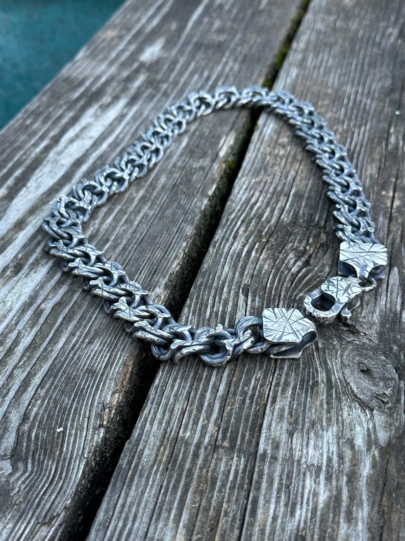 Handmade Silver Men's Chain Necklace, 925 Silver Pendants, Gift for Men ...