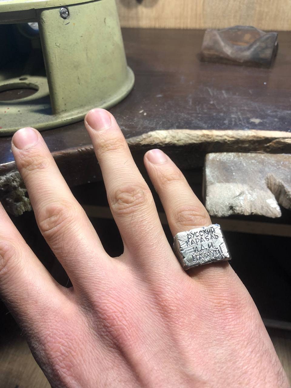 Silver Ukrainian Ring Russian Warship Go F Yourself, Ukrainian Ring ...