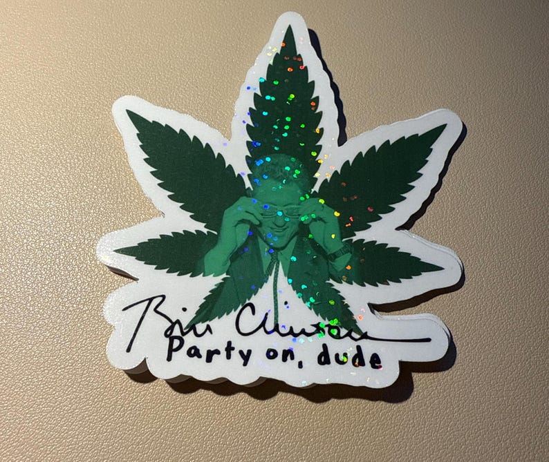 Party on Dude - Holographic Sticker - Etsy