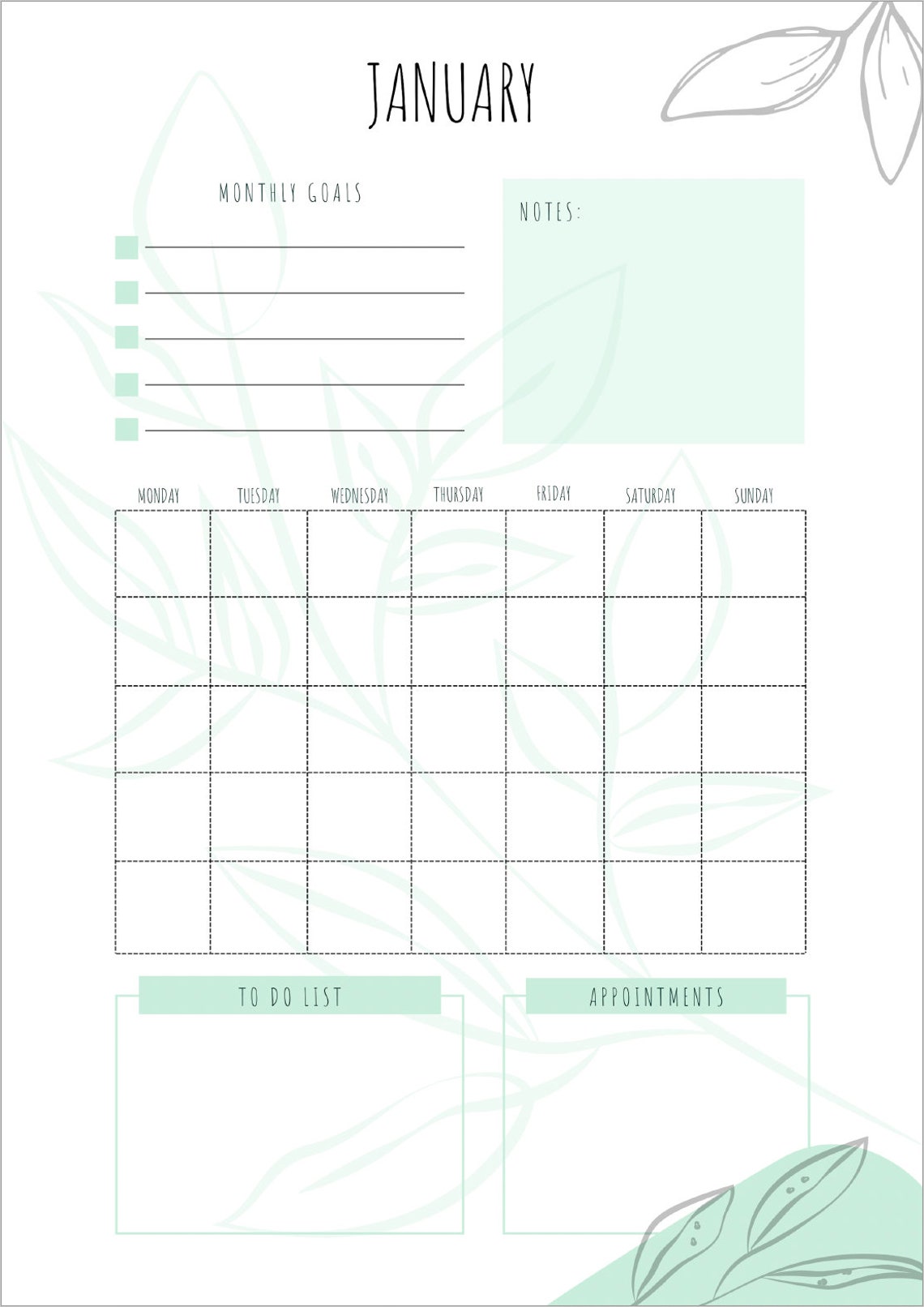 Printable and Fully Customizable Planner Pack - Daily, Weekly, Monthly ...