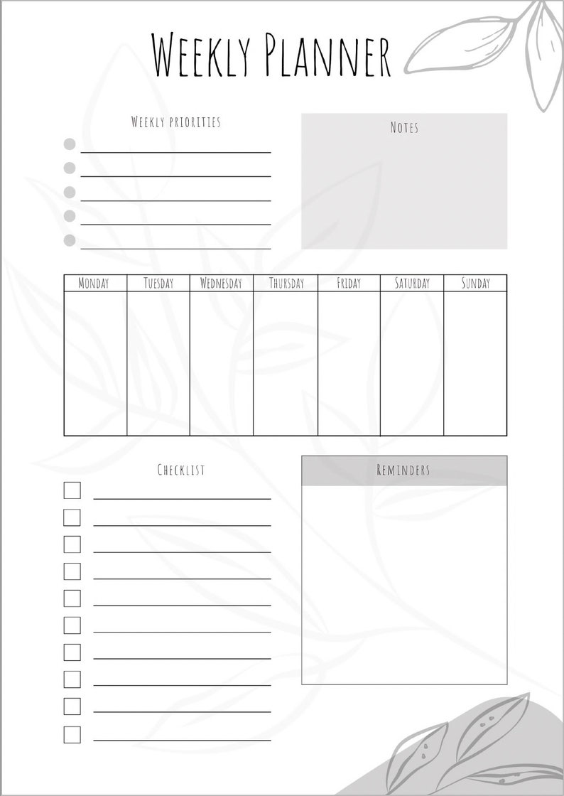 Printable and Fully Customizable Planner Pack - Daily, Weekly, Monthly ...