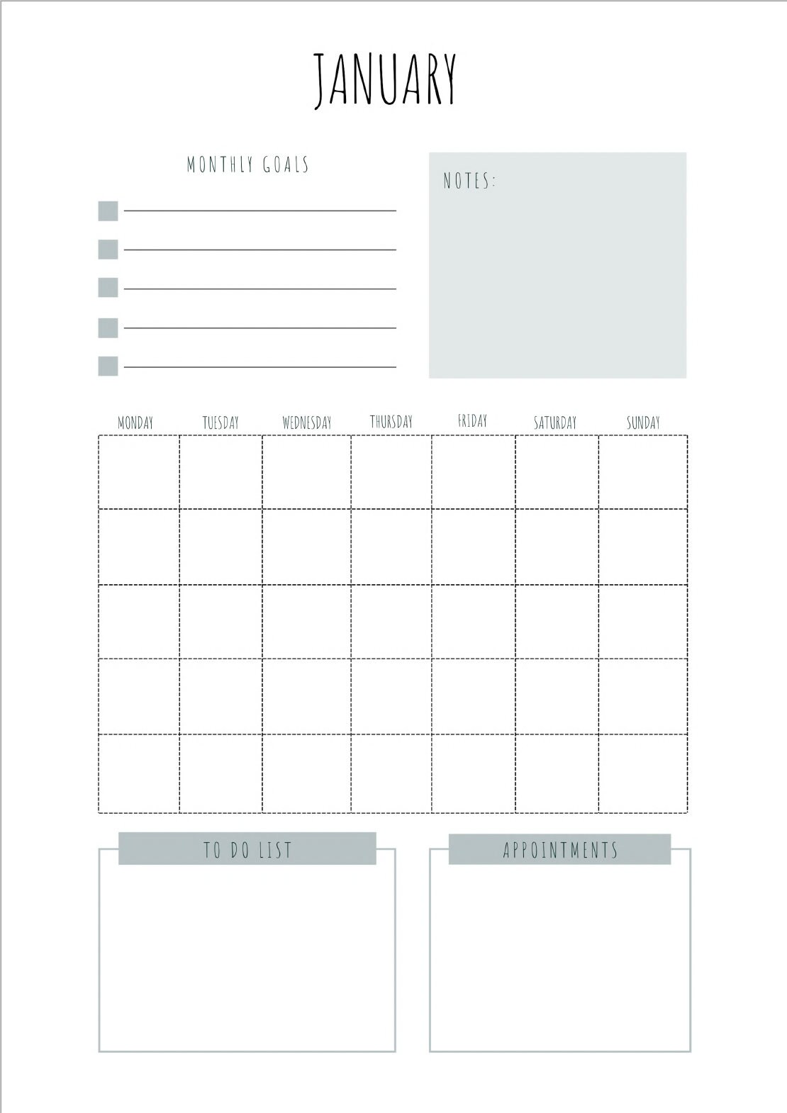 Printable and Fully Customizable Planner Pack - Daily, Weekly, Monthly ...
