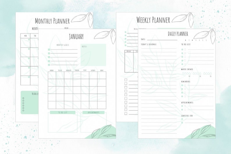 Printable and Fully Customizable Planner Pack - Daily, Weekly, Monthly ...