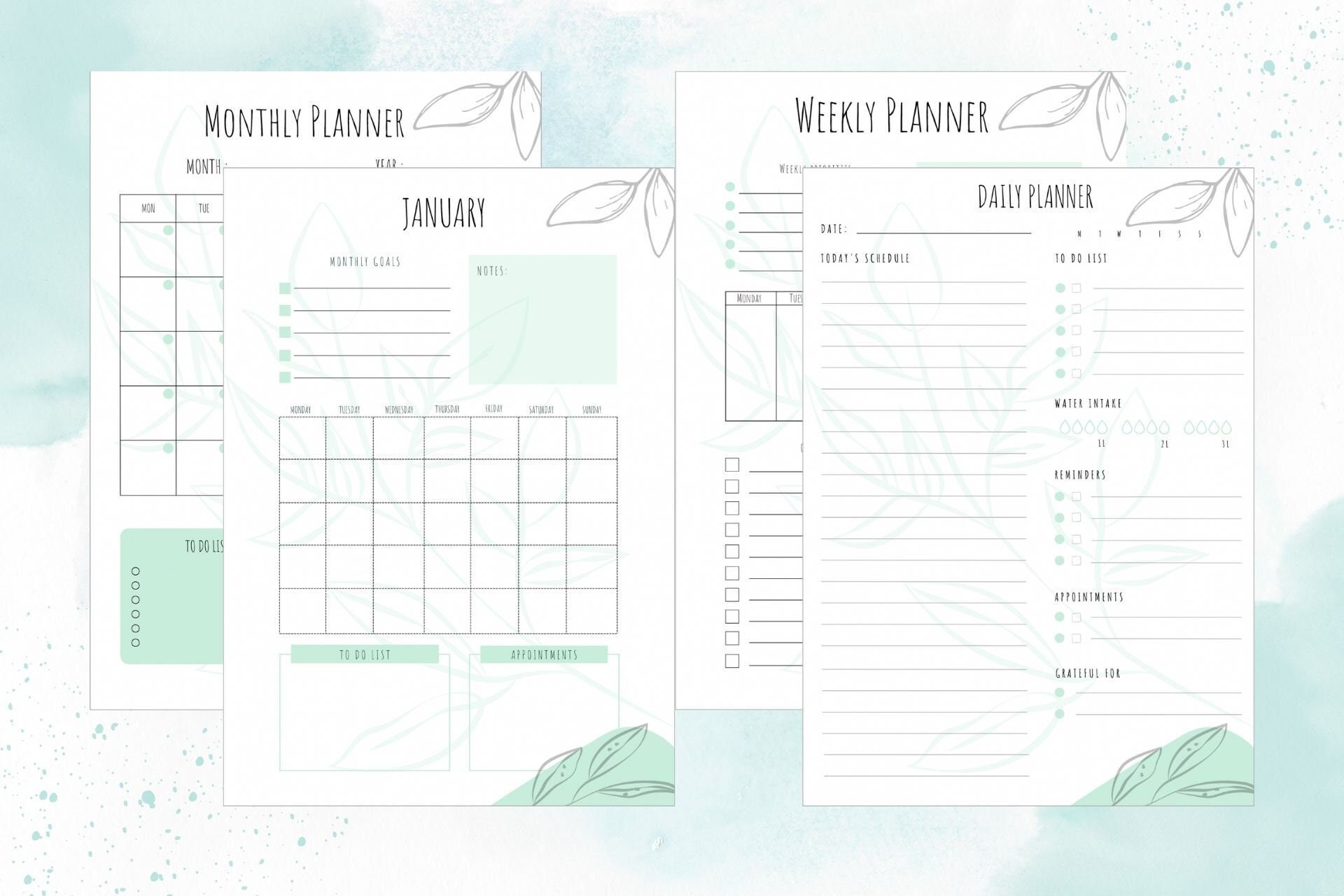 Printable and Fully Customizable Planner Pack - Daily, Weekly, Monthly ...