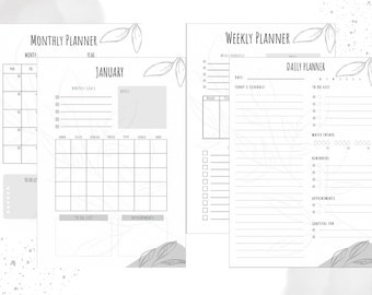 Printable and Fully Customizable Planner Pack COMPLETE - Etsy