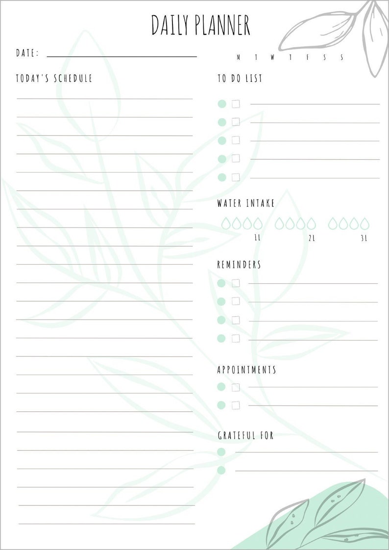 Printable and Fully Customizable Planner Pack - COMPLETE Nature Theme ...