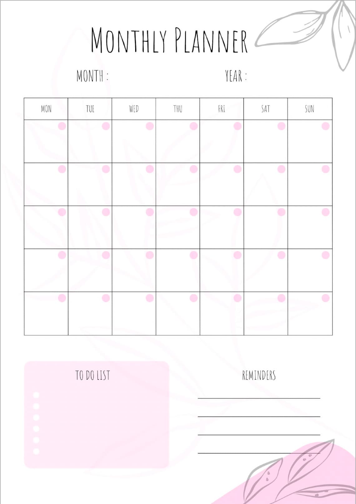 Printable and Fully Customizable Planner Pack - Daily, Weekly, Monthly ...