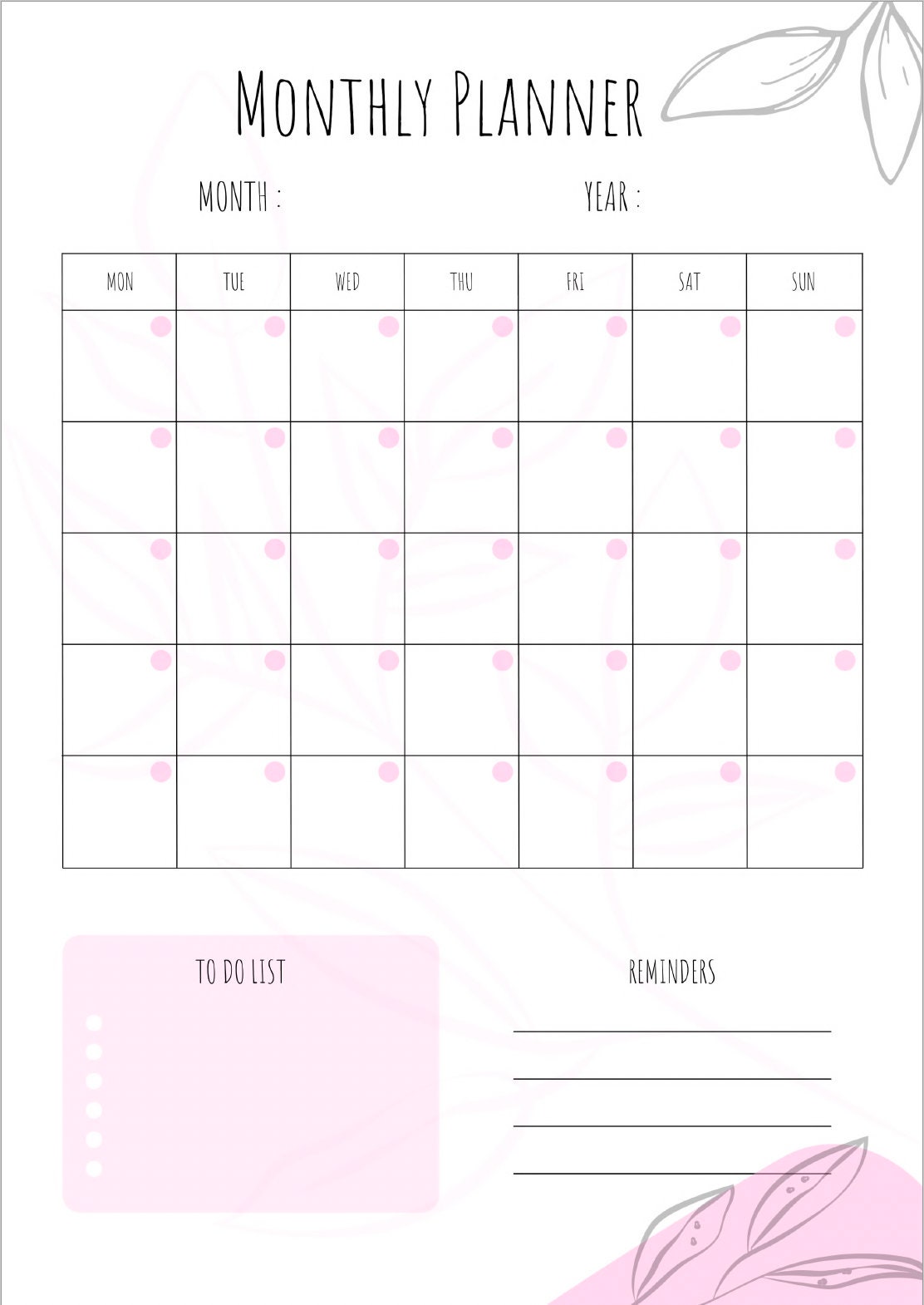 Printable and Fully Customizable Planner Pack - Daily, Weekly, Monthly ...