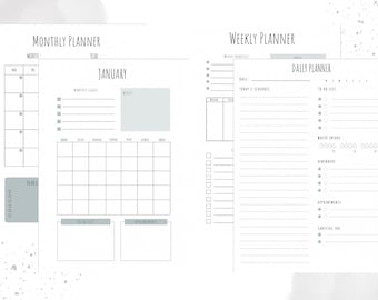 Printable and Fully Customizable Planner Pack - Daily, Weekly, Monthly ...