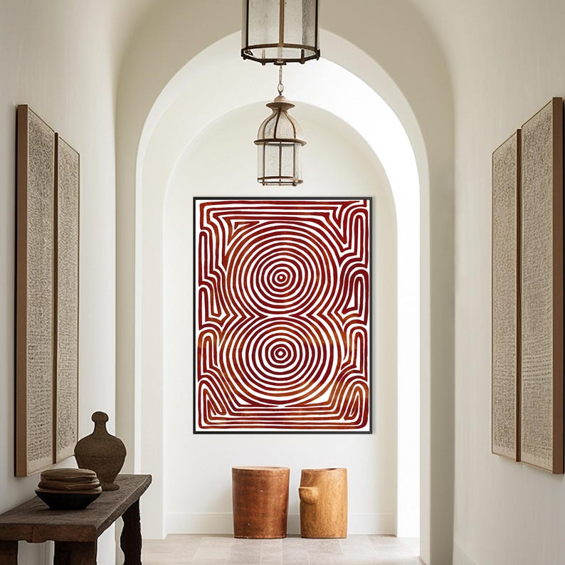 Australian Aboriginal Style Art Printable, Instant Download Indigenous ...