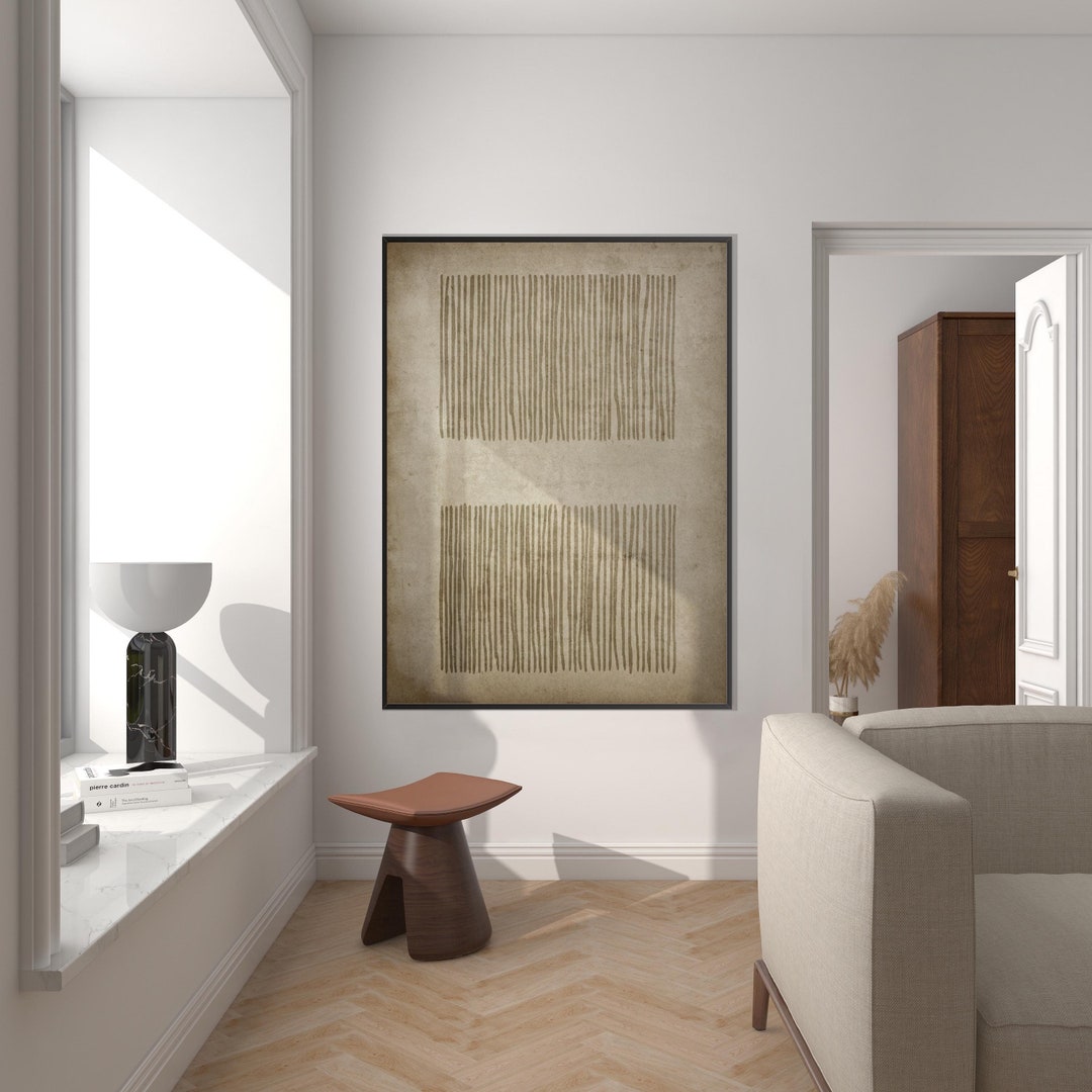Wabi Sabi Abstract Lines Printable, Symmetrical Instant Download Wall ...