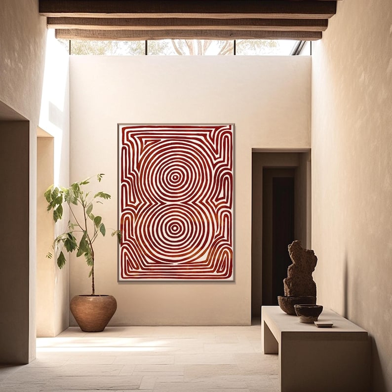 Australian Aboriginal Style Art Printable, Instant Download Indigenous ...