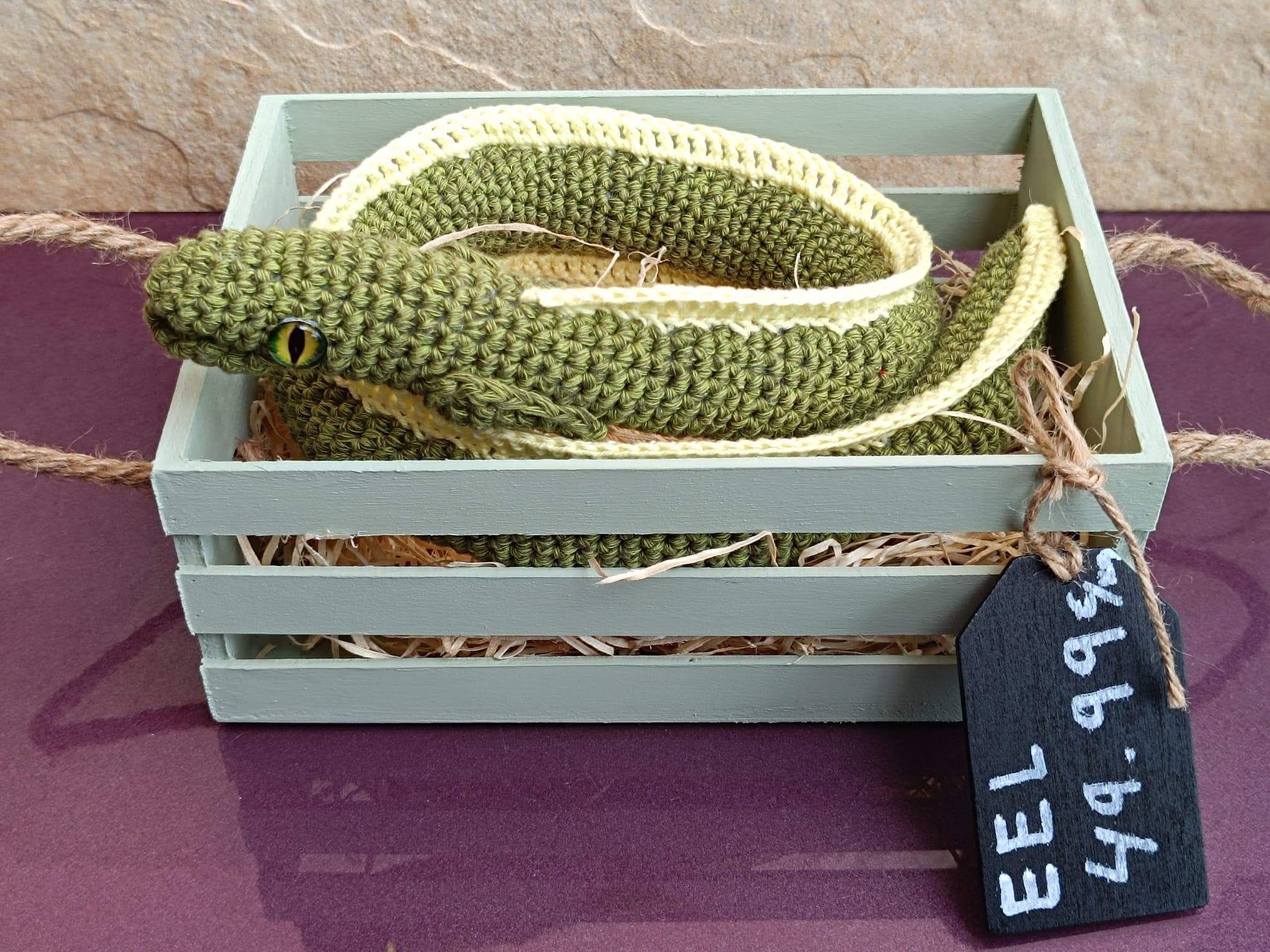 Handcrafted Eel, Amigurumi Eel, Eel Fish, Crochet Eel, Knitted Eel ...