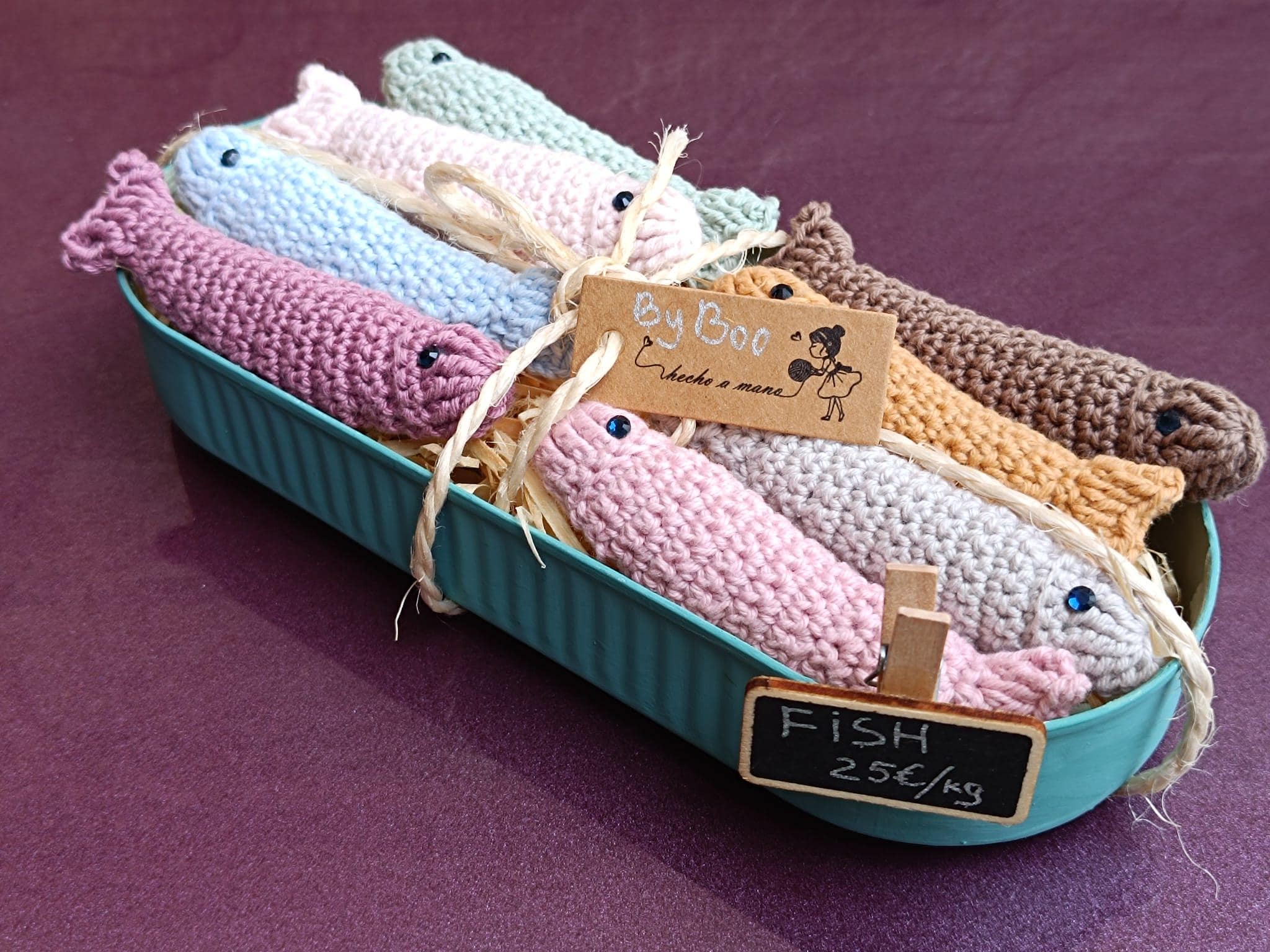 Crochet Fish, Crochet Sardines, Sardines in a Tin Can, Tin Can Fish ...