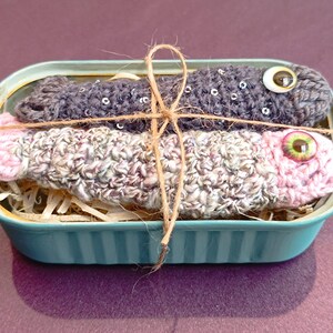 Charming Sardines, Handcrafted Sardines, Crochet Sardines, Knitted ...