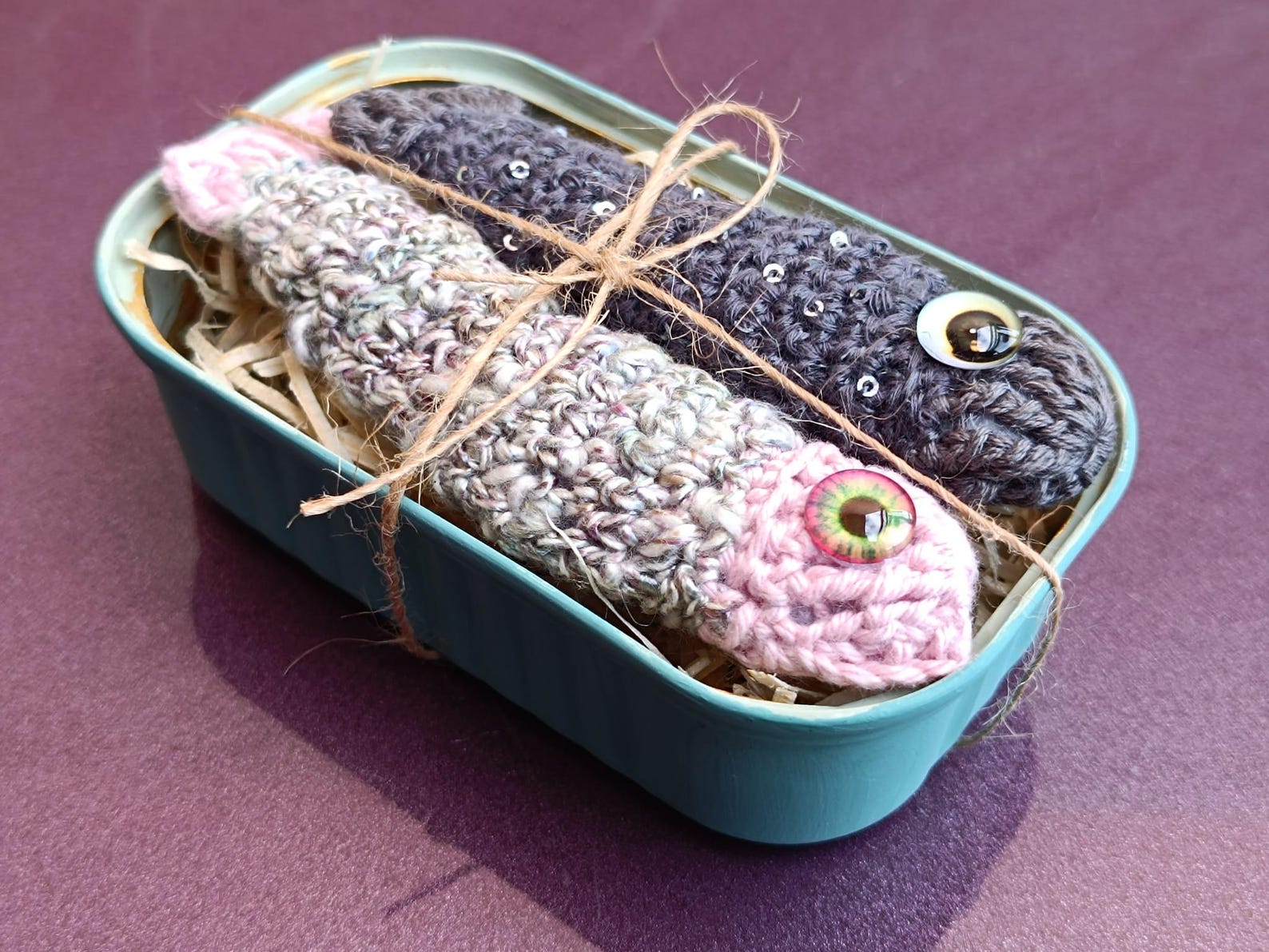 Charming Sardines, Handcrafted Sardines, Crochet Sardines, Knitted ...