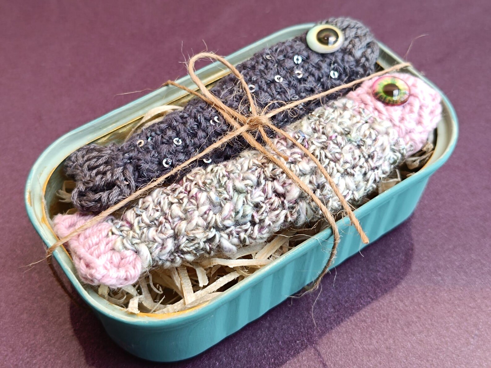 Charming Sardines, Handcrafted Sardines, Crochet Sardines, Knitted ...
