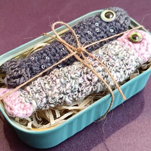 Charming Sardines, Handcrafted Sardines, Crochet Sardines, Knitted ...