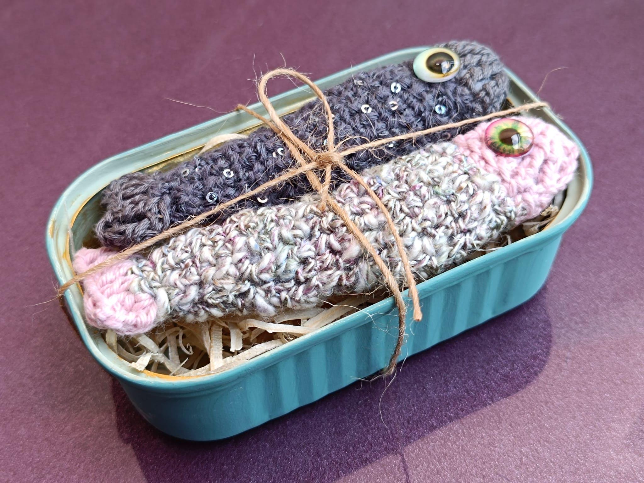 Charming Sardines, Handcrafted Sardines, Crochet Sardines, Knitted ...