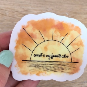 Sunset is My Favorite Color - Sticker - Etsy