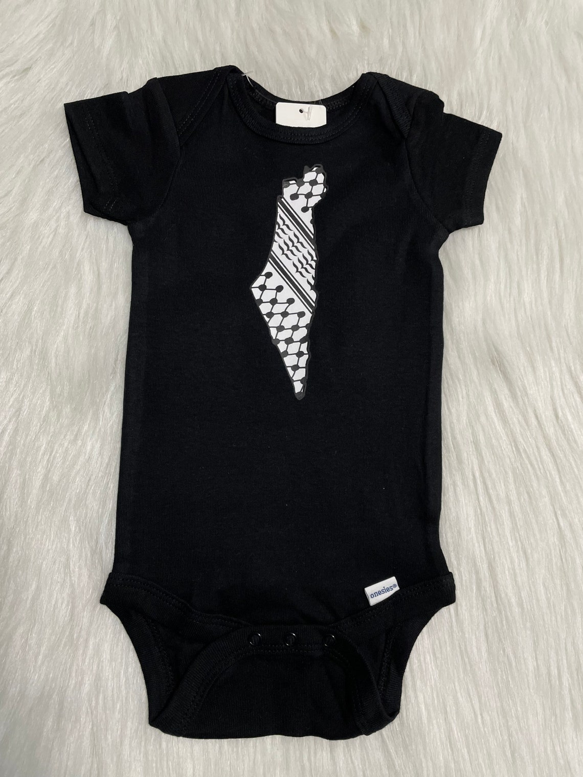Palestinian Map With Kufiyah Pattern Baby Onesies - Etsy Israel