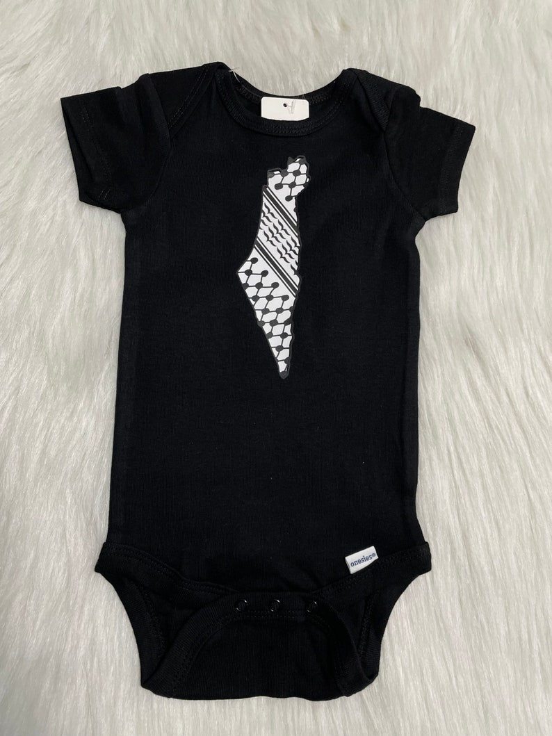 Palestinian Map With Kufiyah Pattern Baby Onesies - Etsy