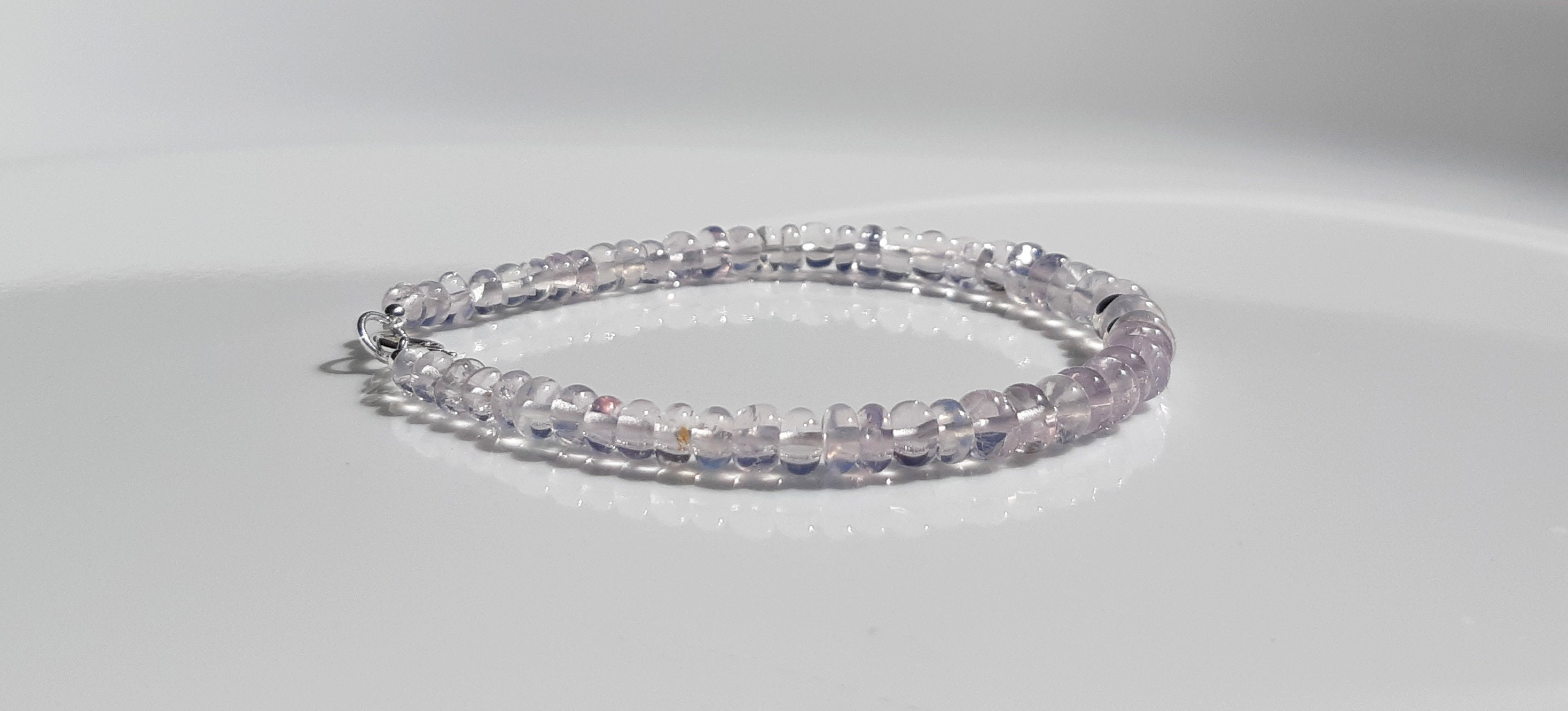 UNIQUE Natural Scorolite Lavender Quartz bracelet / - Etsy.de
