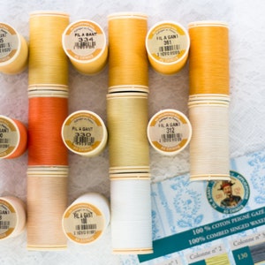 SAJOU Thread-yellow Cream White Colours-luneville Hook Thread-gloving ...