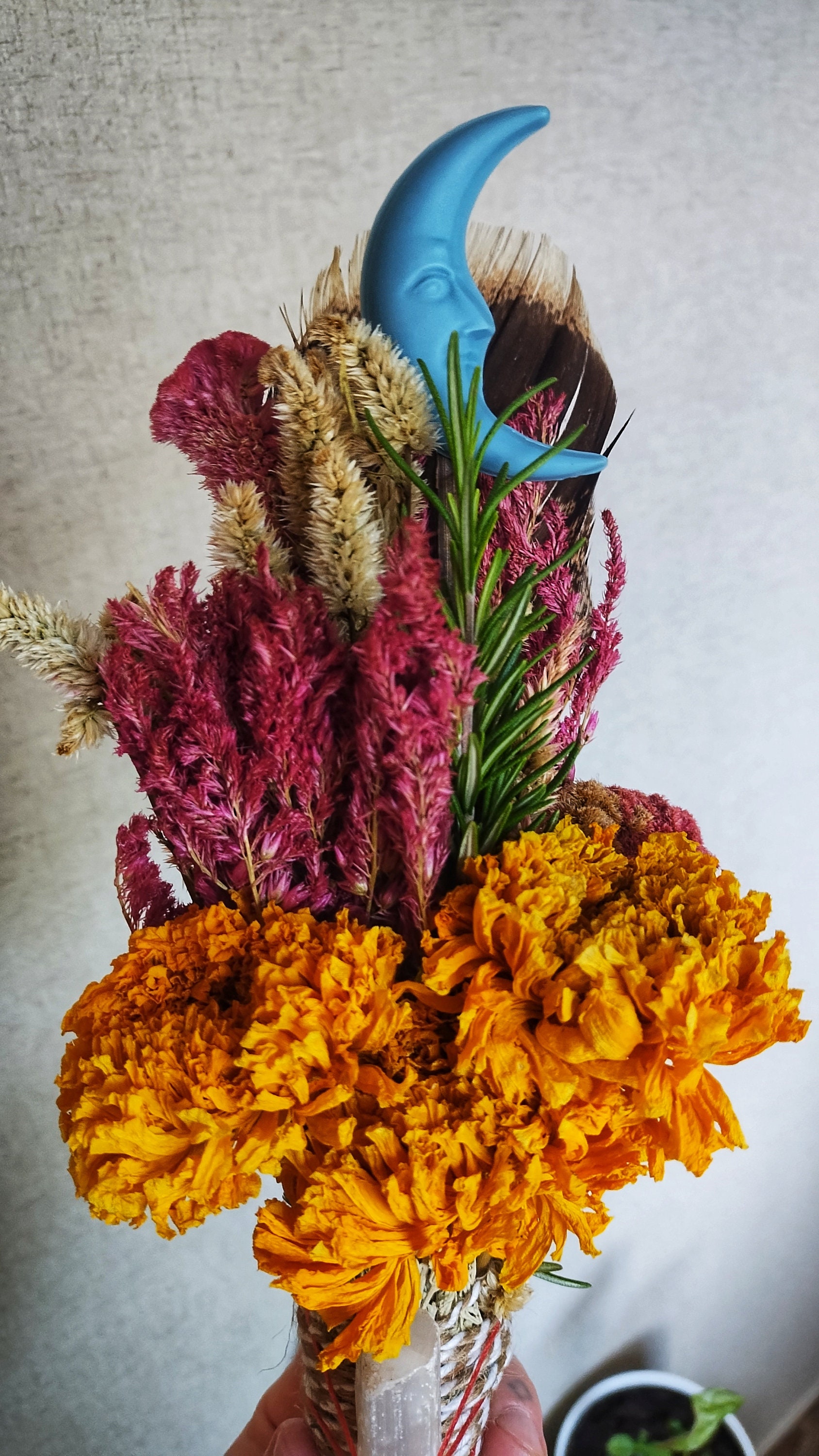 Total Solar Eclipse Burn Wand/wedding Bouquetbotanical Wand With ...