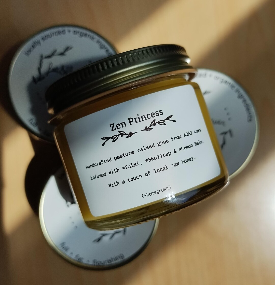 Zen Princess Handcrafted Ghee Infused With Herbs of Tulsi, Skullcap ...