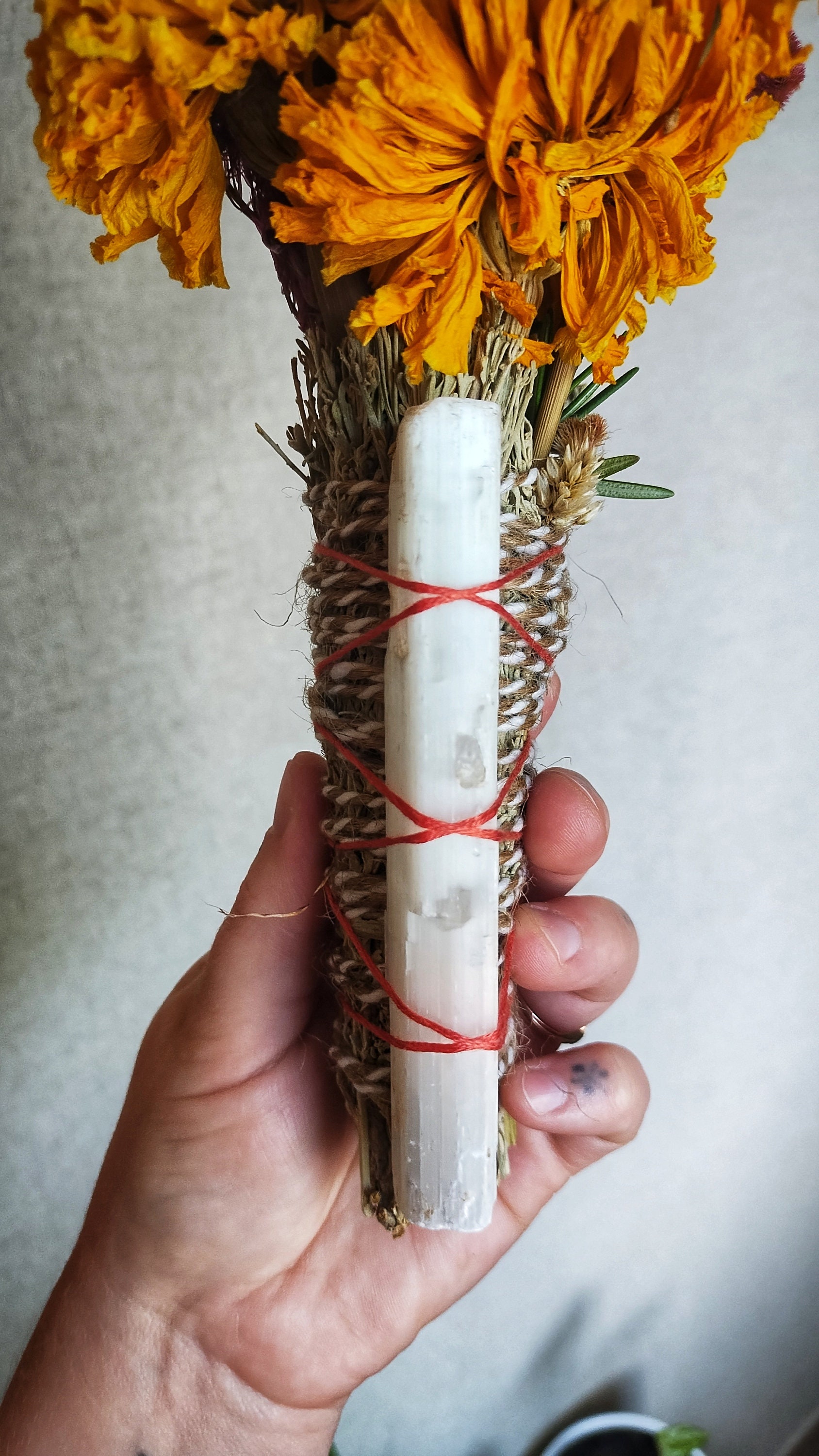 Total Solar Eclipse Burn Wand/wedding Bouquetbotanical Wand With ...